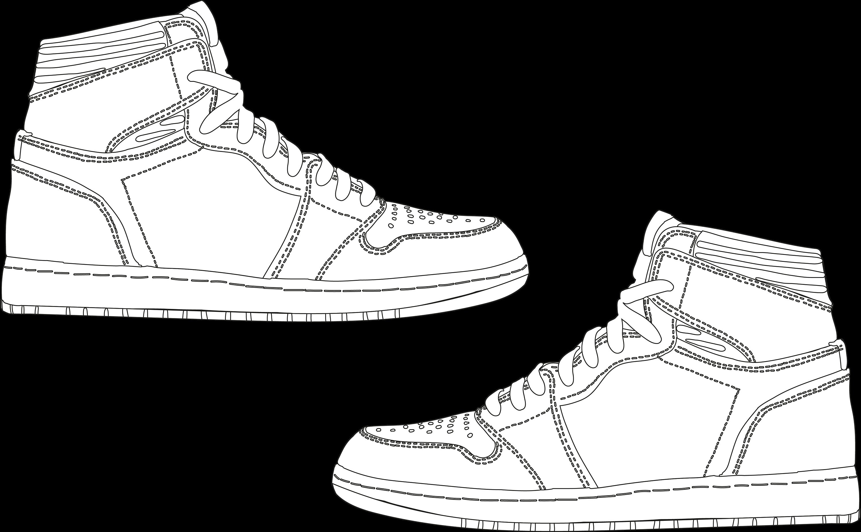 Shoes Tech Pack Technical Drawings Streetwear Shoes Vector Tech Pack ...