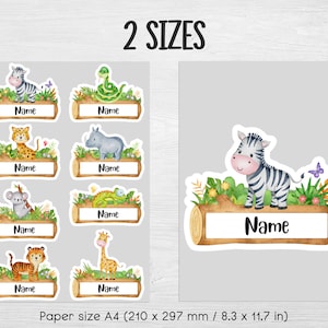 Editable Jungle Classroom Labels | Wild Animals - Etsy