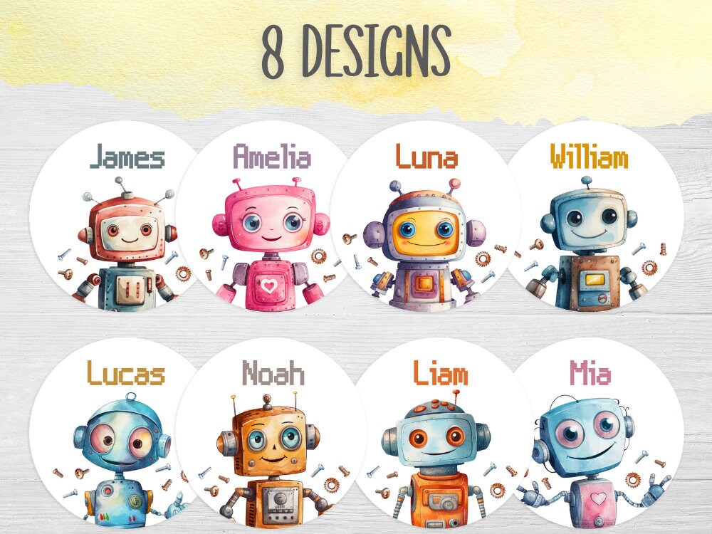 Editable Classroom Labels | Robots and Bolts - Etsy