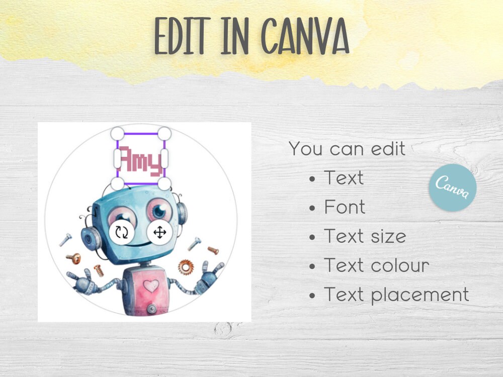 Editable Classroom Labels | Robots and Bolts - Etsy