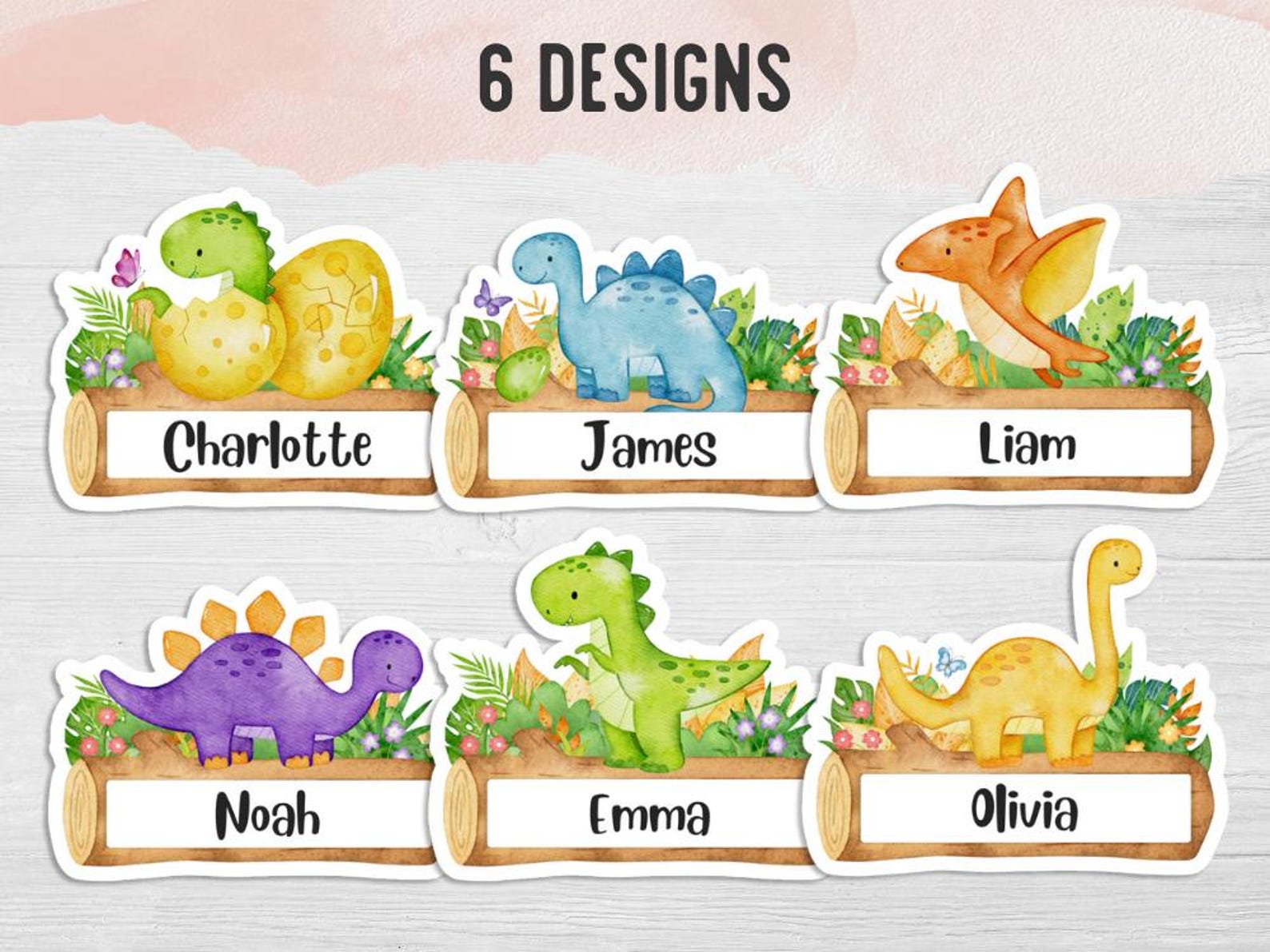 Editable Classroom Labels | Dinosaur Name Tags - Etsy