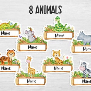 Editable Jungle Classroom Labels | Wild Animals - Etsy