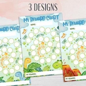 Dinosaur Reward Chart | A4 and Letter Size - Etsy