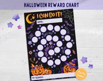 Halloween Reward Chart Jack-o-lanterns A3, A4 and Letter Size - Etsy