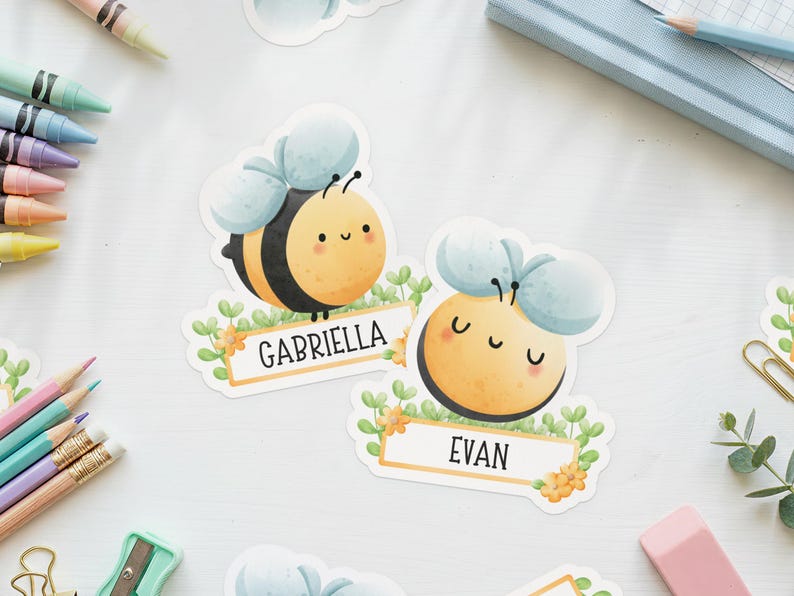 Editable Classroom Labels | Busy Bee Name Tags - Etsy