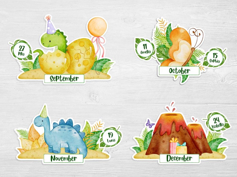 Dinosaur Classroom Birthday Display | Birthday Bunting - Etsy