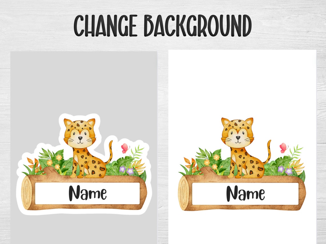 Editable Jungle Classroom Labels | Wild Animals - Etsy