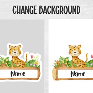 Editable Jungle Classroom Labels | Wild Animals - Etsy