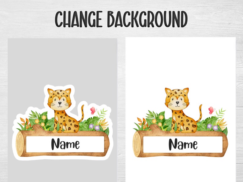 Editable Jungle Classroom Labels | Wild Animals - Etsy