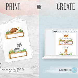 Editable Classroom Labels | Woodland Animals - Etsy