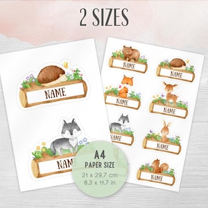 Editable Classroom Labels | Woodland Animals - Etsy