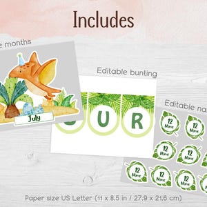 Dinosaur Classroom Birthday Display | Birthday Bunting - Etsy