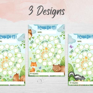 Woodland Animal Reward Charts | A4 and Letter Size - Etsy