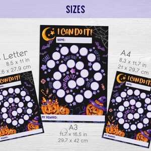 Halloween Reward Chart A3, A4 and Letter Size - Etsy