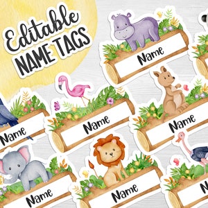 Editable Classroom Labels | Wild Animals & Birds - Etsy