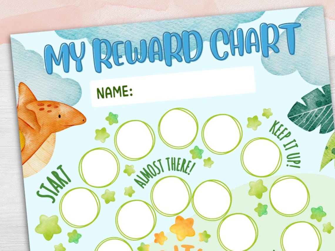 Dinosaur Reward Chart | A4 and Letter Size - Etsy