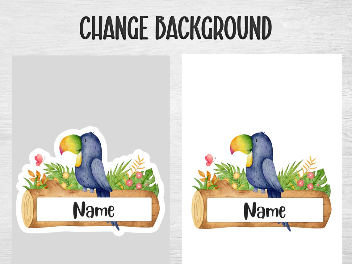 Editable Classroom Labels | Wild Animals & Birds - Etsy