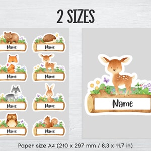 Editable Classroom Labels | Woodland Animals - Etsy