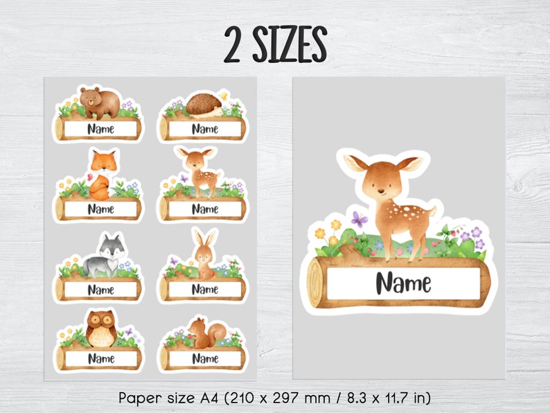 Editable Classroom Labels | Woodland Animals - Etsy