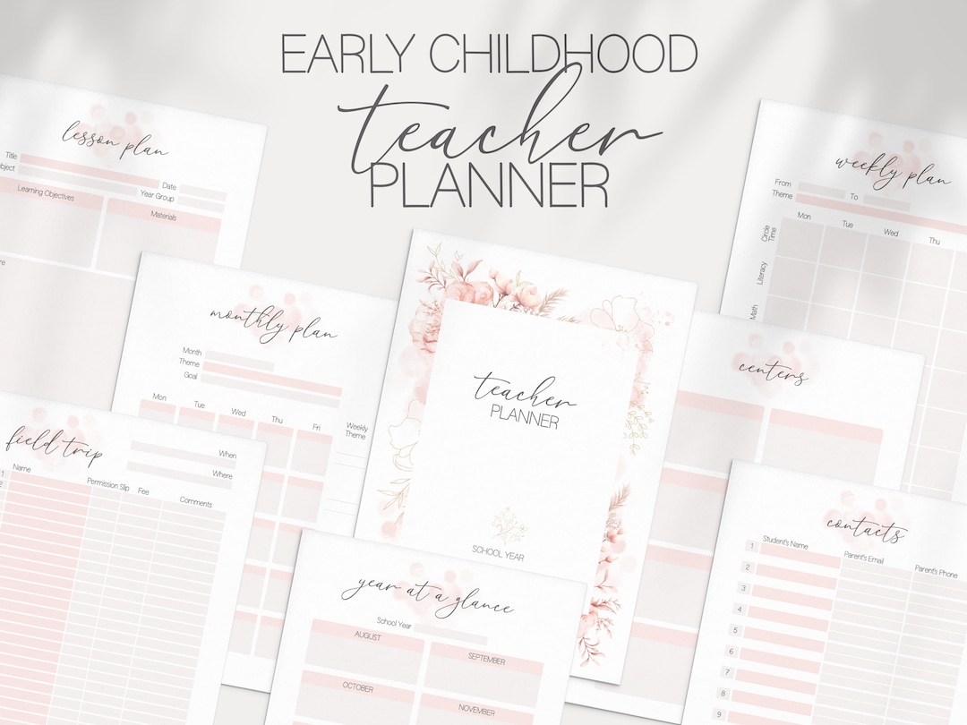 Early Childhood Teacher Planner (preschool, Kindergarten) - Etsy