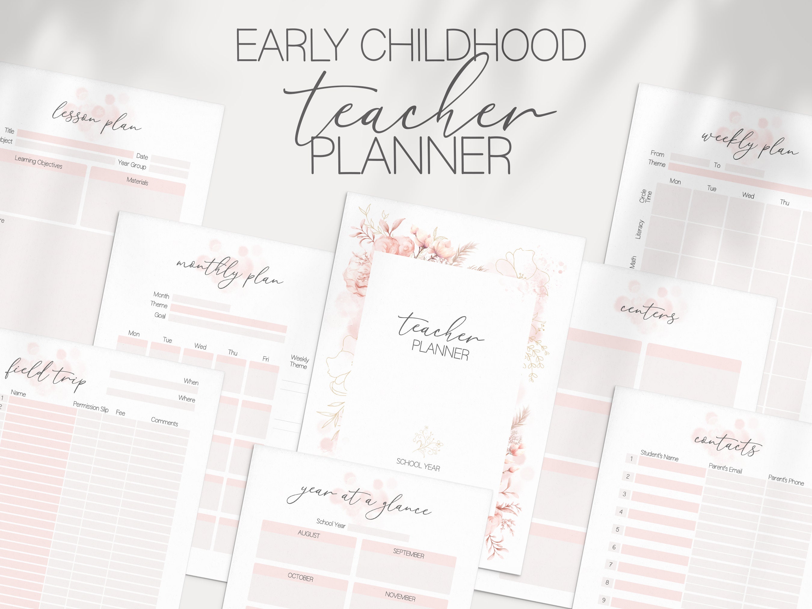 Early Childhood Teacher Planner (preschool, Kindergarten) - Etsy Australia
