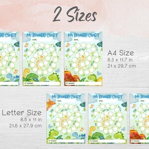 Dinosaur Reward Chart | A4 and Letter Size - Etsy