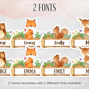 Editable Classroom Labels | Woodland Animals - Etsy