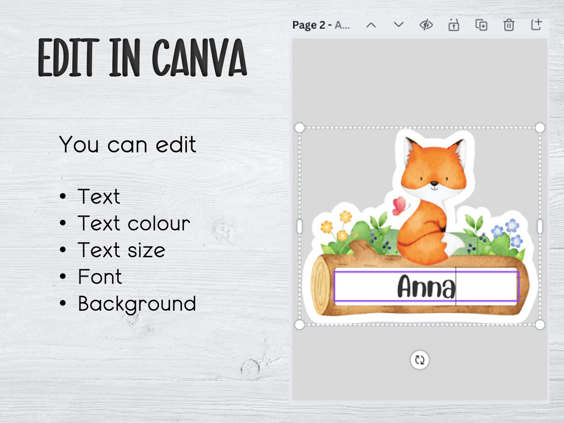 Editable Classroom Labels | Woodland Animals - Etsy