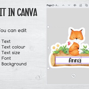 Editable Classroom Labels | Woodland Animals - Etsy