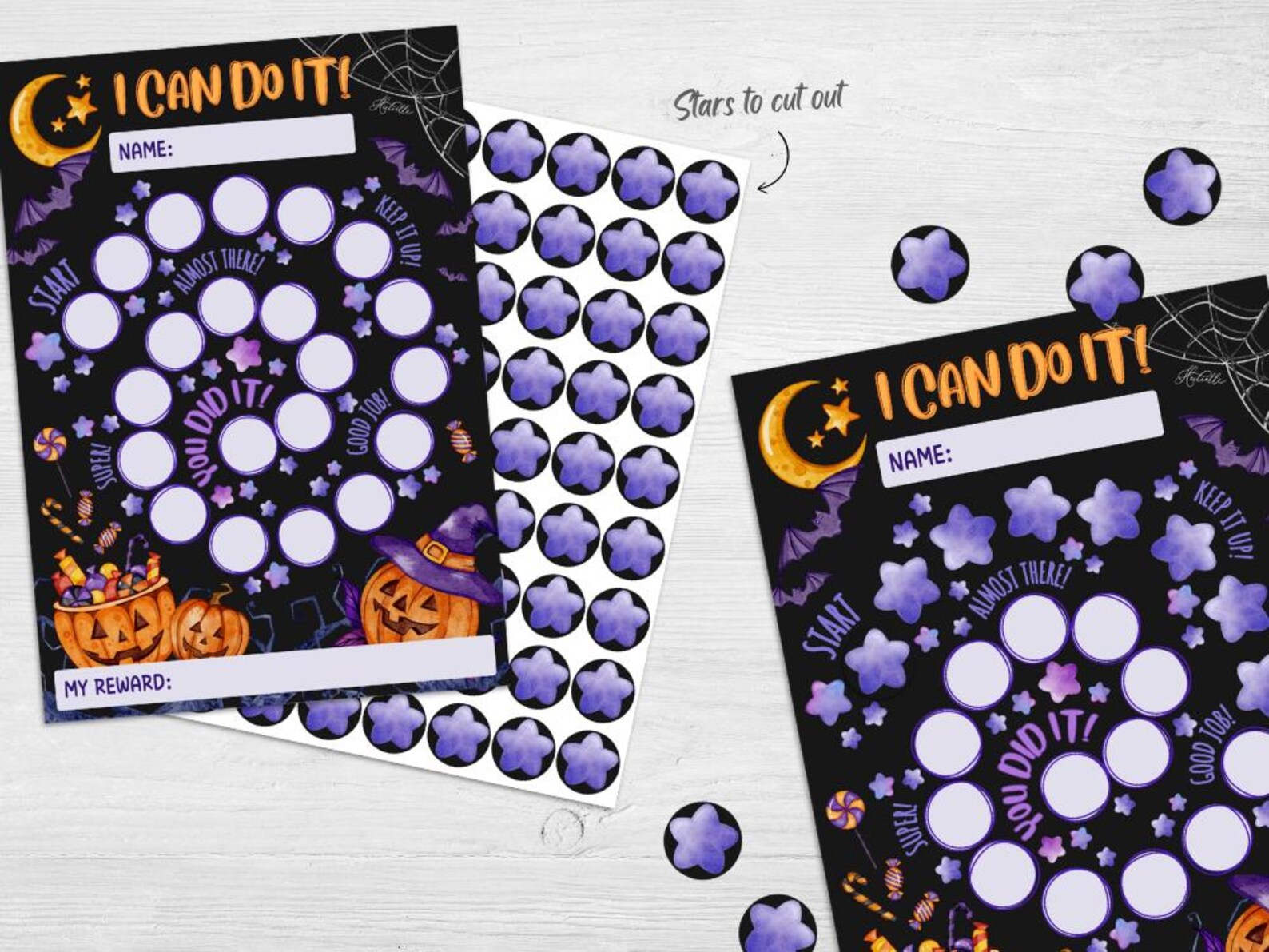 Halloween Reward Chart A3, A4 and Letter Size - Etsy