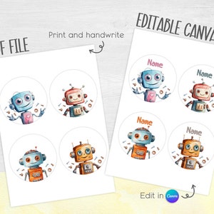 Editable Classroom Labels | Robots and Bolts - Etsy