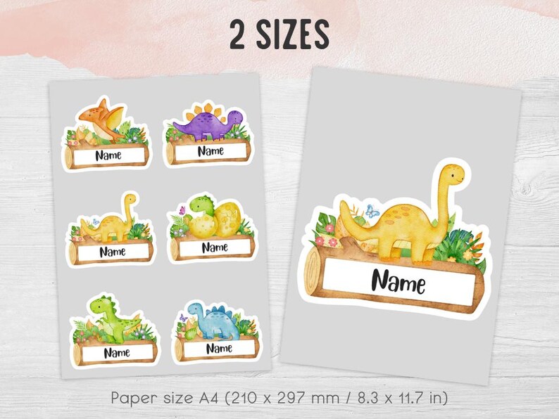 Editable Classroom Labels | Dinosaur Name Tags - Etsy