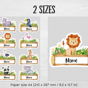 Editable Classroom Labels | Wild Animals & Birds - Etsy