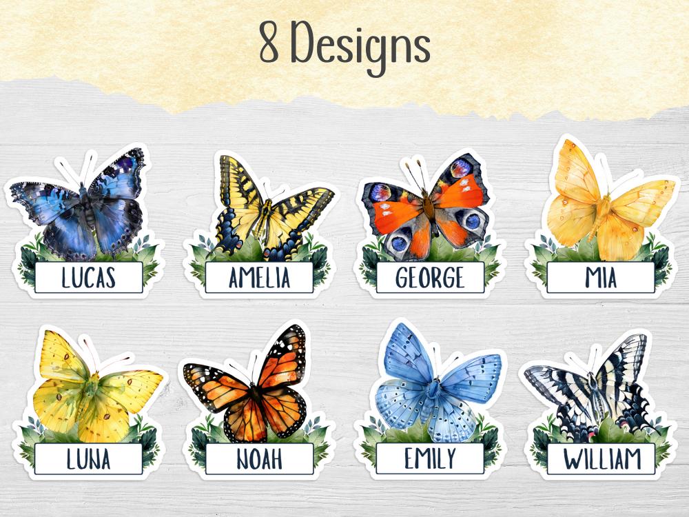 Editable Classroom Name Tags | Butterflies - Etsy