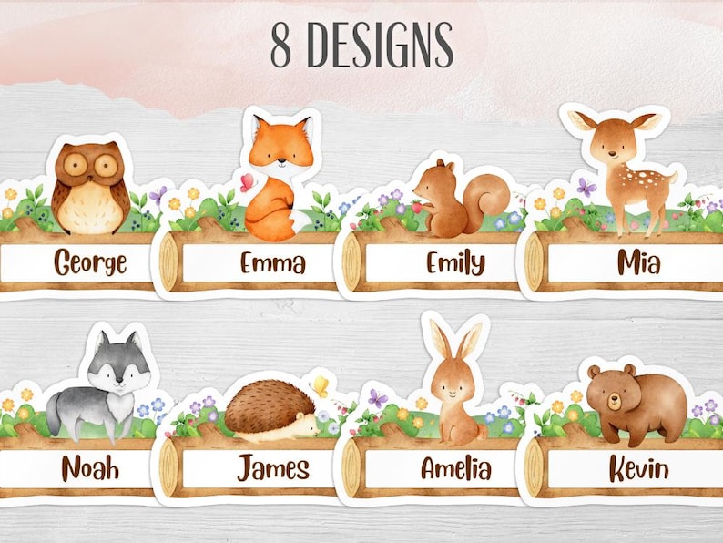 Editable Classroom Labels | Woodland Animals - Etsy