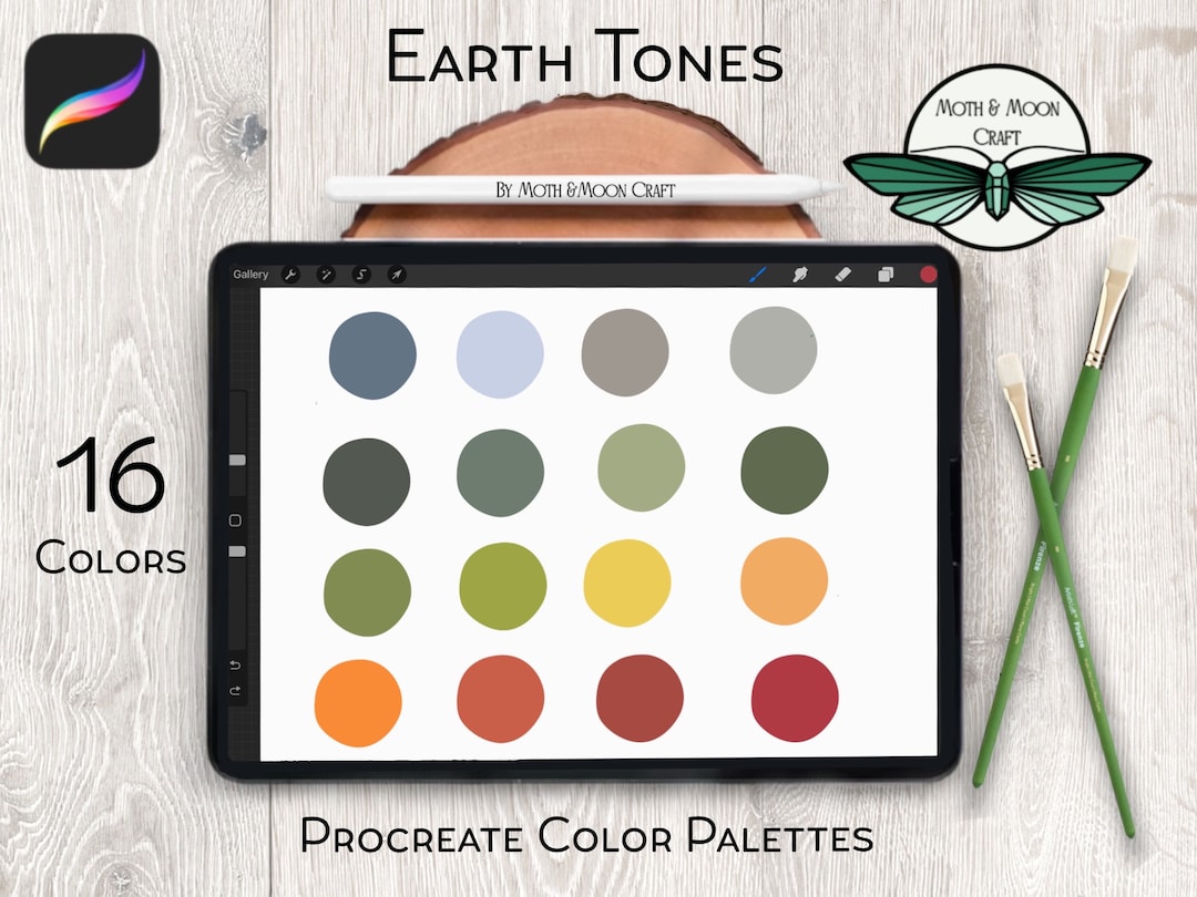 Earth Tones Procreate Color Palette - Etsy