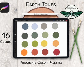 Earth Tones Color Palette, 30 Handpicked Swatches for Procreate, Colors ...