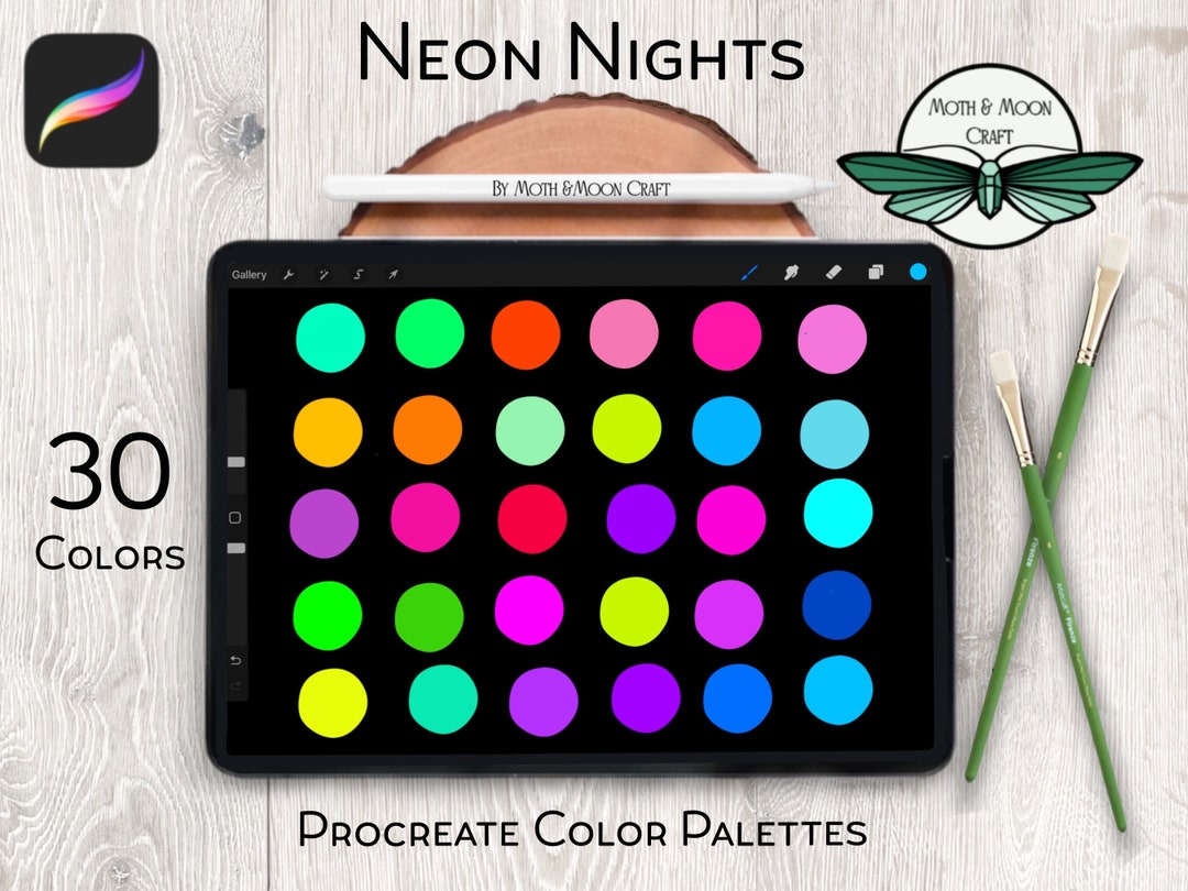 Neon Nights Procreate Color Palette - Etsy