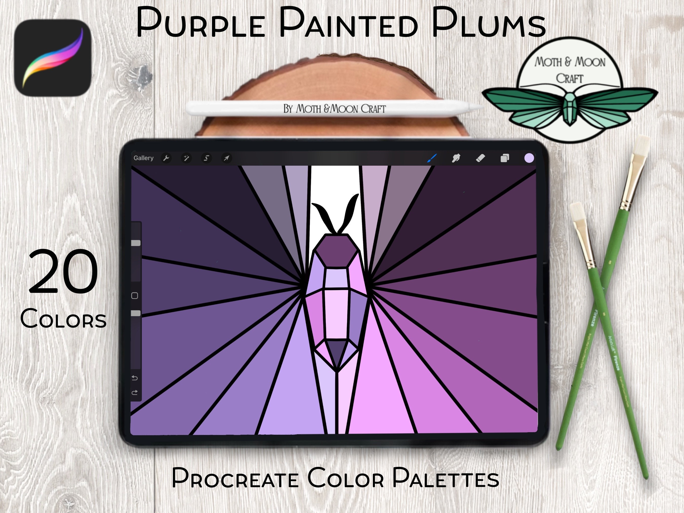 Purple Painted Plums Procreate Color Palette - Etsy
