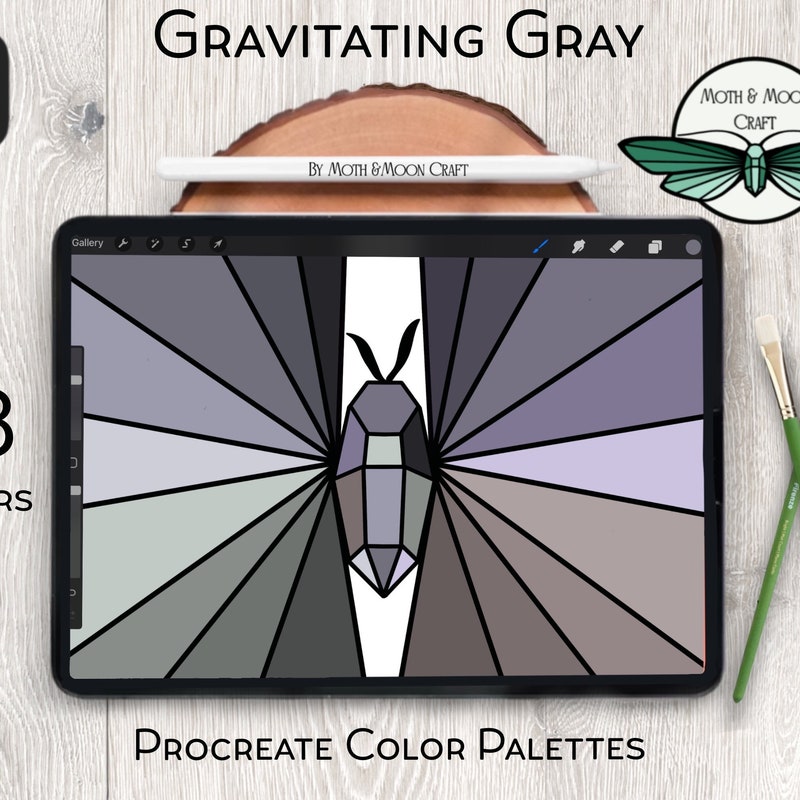 Gray Procreate Palette - Etsy