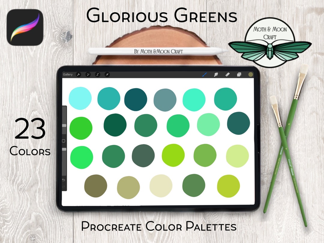 Glorious Greens Procreate Color Palette - Etsy