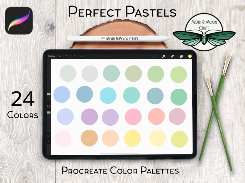 Pastel Color Palette: 24 Colors for Procreate (digital Download) - Etsy