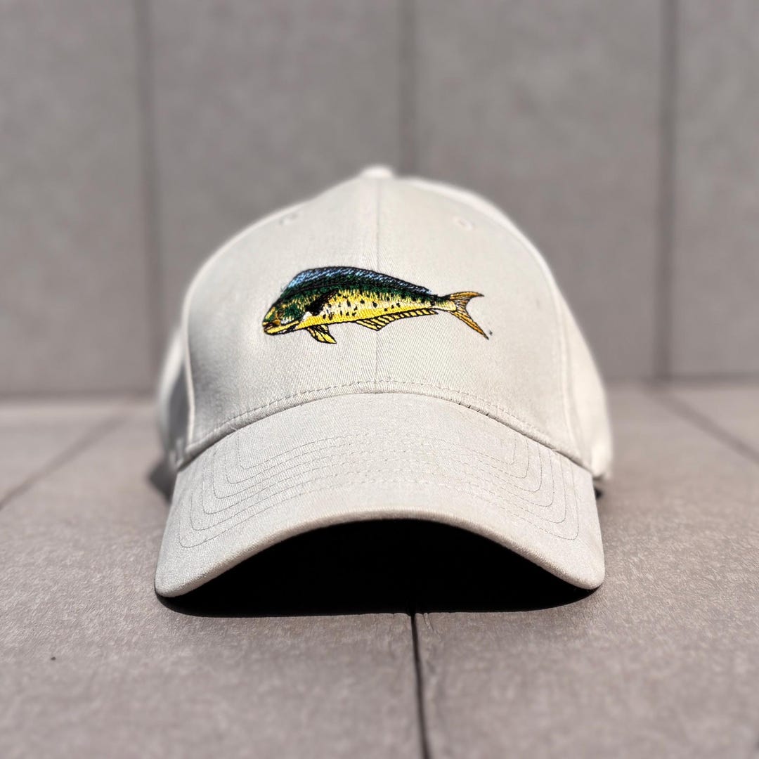 Embroidered Mahi Mahi Dad Cap: Personalized Fishing Gift - Etsy