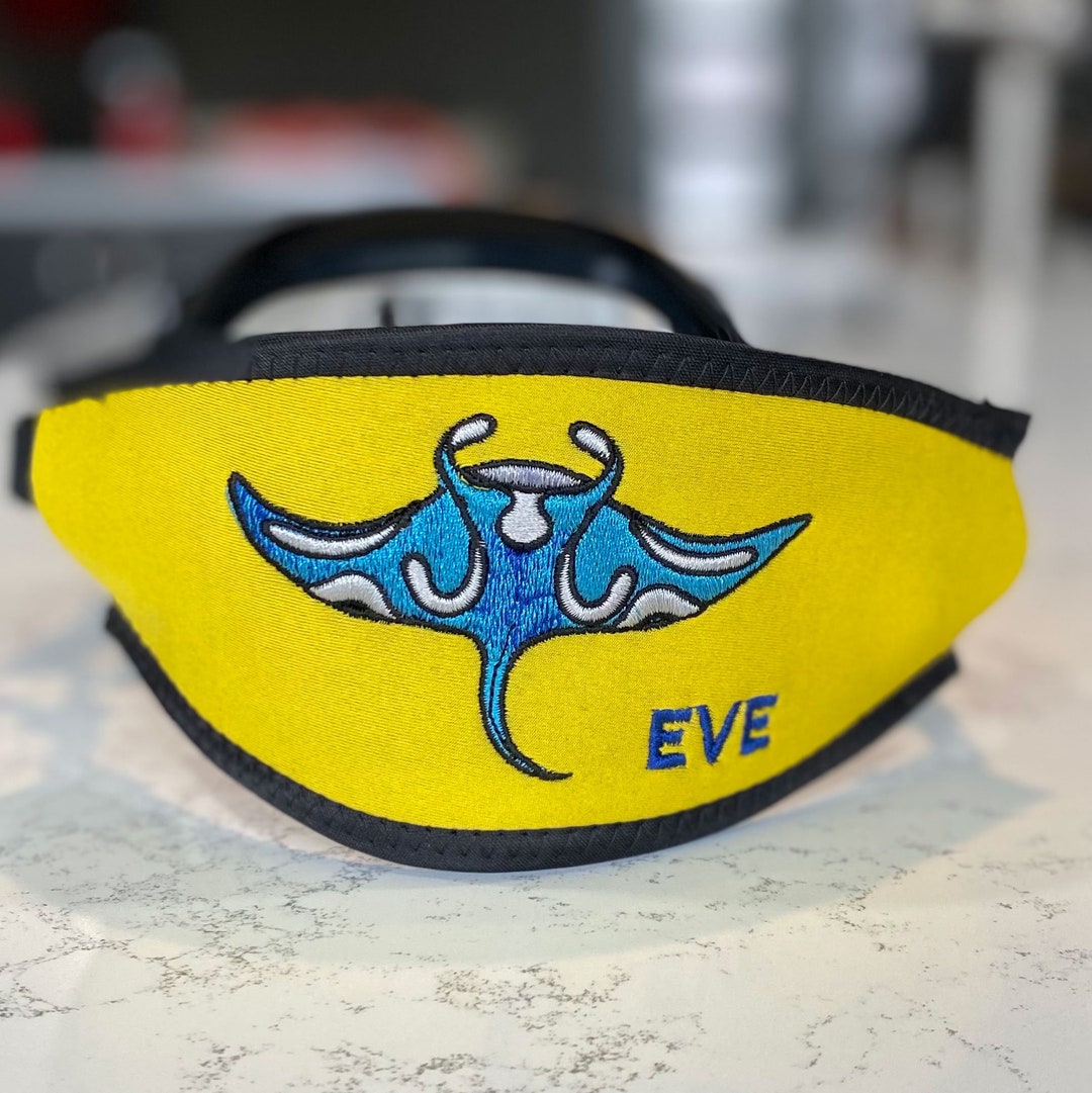 SCUBA Mask Strap Personalised & Customisable Scuba Diver Gift Manta Ray ...