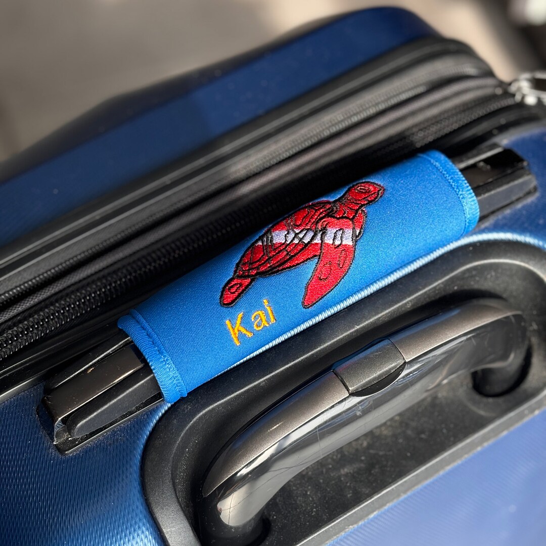 Personalised Turtle Luggage Handle Wrapper | Custom Made With Your Name ...