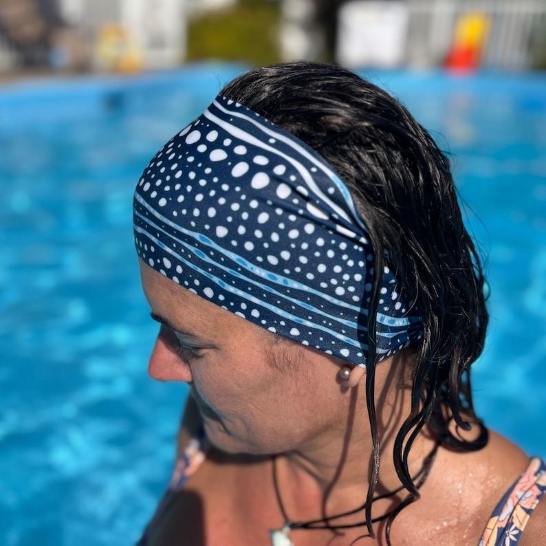 Women Diving Headband With Sun Protection Featuring a Whale Shark ...