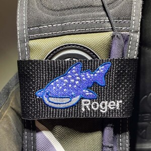 Personalised Whale Shark BCD Name Strap Custom Made With Your Name or ...