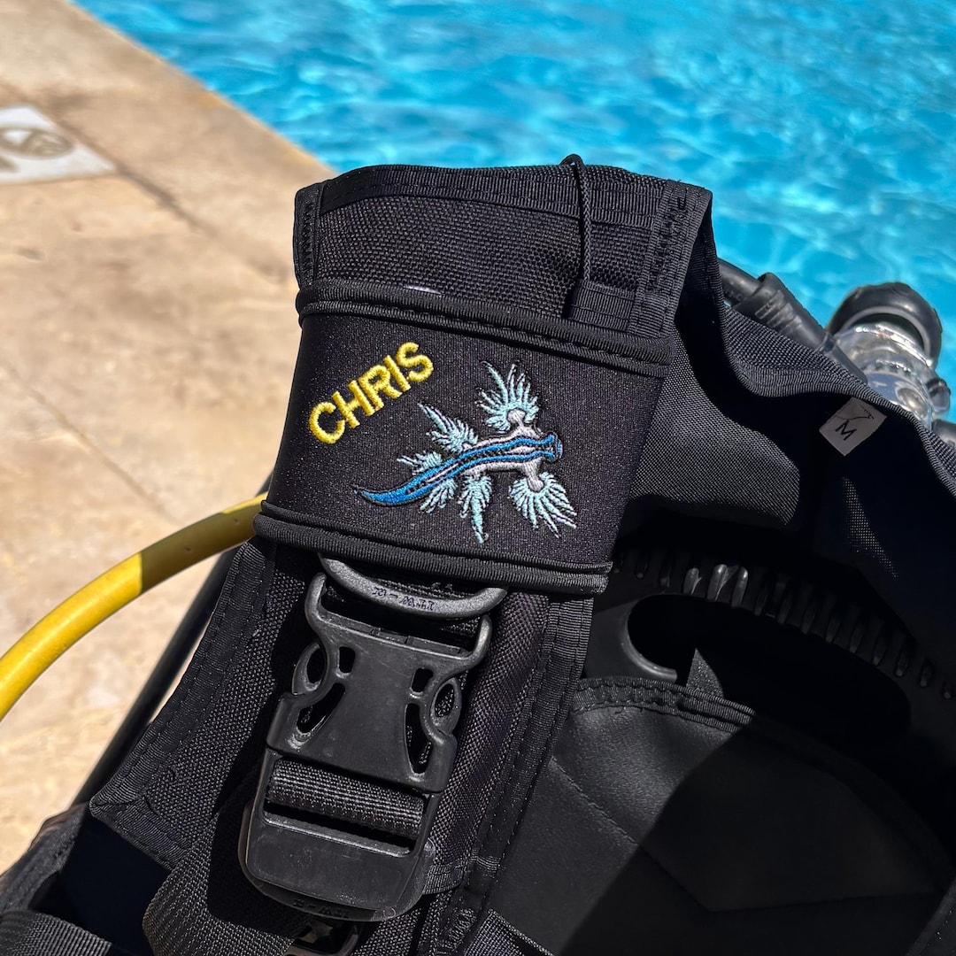 Personalised Nudibranch BCD Name Strap | Custom Made With Your Name or ...