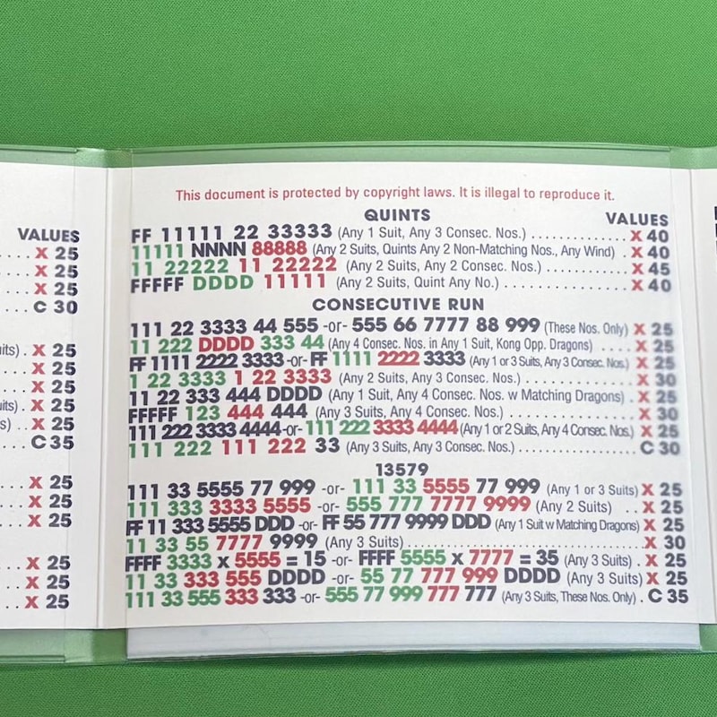 Printable 2025 Mahjong Cards - Etsy