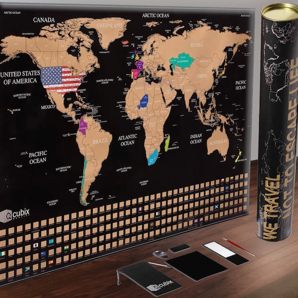 Scratch off World Map - Etsy